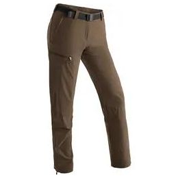 Funktionshose Maier Sports "Inara slim", Damen, Gr. 38, Normalgr&ouml;&szlig;en, dunkelbraun, 90% Polyamid, 10% Elasthan, Hosen Funktionshose, Herren Wanderhose, atmungsaktive Outdoor-Hose, 4 Taschen, Slim Fit