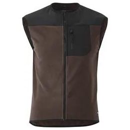 Fahrradjacke Gonso "ADVENTURE VEST FLEECE", Herren, Gr. XL, dunkelbraun, 95% Polyester (Recycelt), 5% Elasthan, Rundhals, Jacken Fahrradjacke, Unisex Radweste, warme Fleece-Weste, integrierte Smartphone Tasche