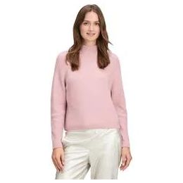 BETTY & CO Strickpullover BETTY & CO "Damen mit hohem Kragen", Damen, Gr. 42, rosa (rose melange), Strick, Obermaterial: 44% Polyacryl, 31% Polyamid, 20% Polyester, 5% Elasthan, l&auml;ssig geschnitten normal, Pullover Strickpullover, Kragen