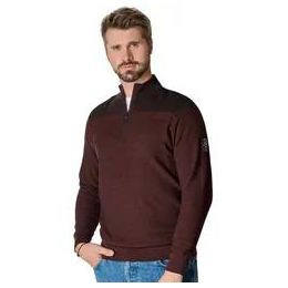 Troyer Casamoda "Casamoda Stricktroyer uni", Herren, Gr. XXL, rot (dunkelrot), 100% Baumwolle, Pullover Troyer