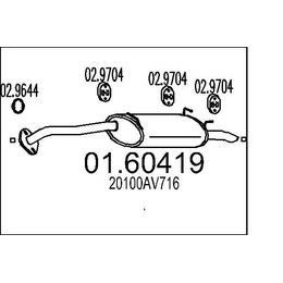 MTS MARKENTECHNIKSERVICEGMBH & CO. KG MTS Endschalld&auml;mpfer 01.60419 f&uuml;r NISSAN 20100AV716