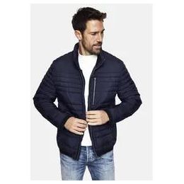 Steppjacke NEW CANADIAN, Herren, Gr. 52, blau (dunkelblau), 100% Polyester, unifarben, kurz, Jacken Steppjacke, mit elastischem Bund am Saum und Armabschluss