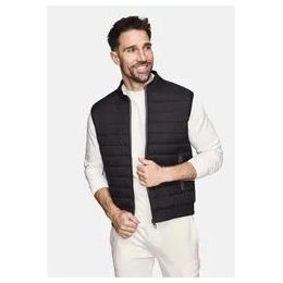 Steppweste NEW CANADIAN, Herren, Gr. 5XL, schwarz, 60% Viskose, 35% Polyester, 5% Elasthan, kurz, hoch geschlossener Ausschnitt, Westen Steppweste, mit elastischem Bund am Saum und Armabschluss