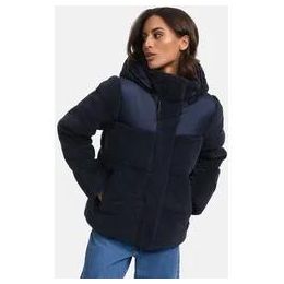 Winterjacke Marikoo "Kaguraa", Damen, Gr. XS, blau (navy), Obermaterial: 100% Polyester; Innenseite: 100% Polyester; Futter: 100% Polyester; Wattierung: 100% Polyester, Jacken Winterjacke, warme Teddyfell Sherpa Jacke