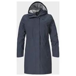 Sch&ouml;ffel Parka SCH&Ouml;FFEL "Coat Style Bohorok WMS", Damen, Gr. 40, blau (8820, blau), Oberstoff: 100% Polyester; (Membran: Thermoplastisches Polyurethan); Futter: 100% Polyester, regular fit, hoch geschlossener Ausschnitt, Jacken Parka