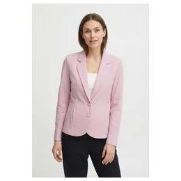 Kurzblazer Freequent "FQNANNI-JA", Damen, Gr. M (38), gr&uuml;n (lila sachet), Web, Obermaterial: 73% Polyester, 24% Viskose, 3% Elasthan, unifarben, schmal taillenlang, tiefer V-Ausschnitt, runde 3-Knopf-Manschette mit Kn&ouml;pfen, Blazer Kurzblazer, mit Knopfverschluss