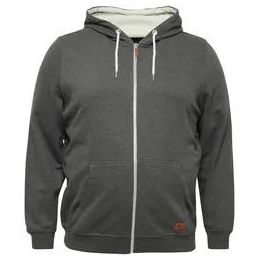 Kapuzensweatjacke Blend "Kapuzensweatjacke BHBHulker", Herren, Gr. 5XL, grau (charcoal mix), Obermaterial: 60% Baumwolle CO. 40% Polyester PES., normal, ohne Ausschnitt, Sweatjacken