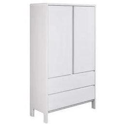 W&auml;scheschrank OTTO HOME "Luven", wei&szlig;, B:98cm H:137cm T:34cm, Massivholz, Schr&auml;nke, aus massiver Kiefer, H&ouml;he 137 cm, mit 2 Schubladen und 2 T&uuml;ren