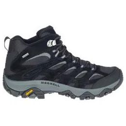 Wanderschuh Merrell "MOAB 3 MID GORE-TEX", Damen, Gr. 41, schwarz (schwarz, grau), Leder, Textil, Schuhe Wanderschuh, wasserdicht dank Gore-Tex Membrane