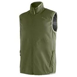 Softshellweste Maier Sports "Brims Vest M", Herren, Gr. 68, schilfgr&uuml;n, 100% Polyester (recycelt), Westen, atmungsaktive Herren Weste, wasserabweisende Outdoorweste