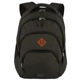 Laptoprucksack Travelite "BASICS Melange", Gr. B/H/T: 31cm x 45cm x 16cm, braun, Polyester, unifarben, Basic, Rucks&auml;cke Laptoprucksack, ideal f&uuml;r Freizeit, Arbeit, Schule und Reisen
