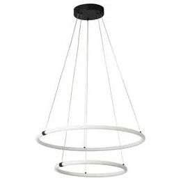 Searchlight LED-H&auml;ngeleuchte "H&auml;ngeleuchte Revolve, 1-flammig", schwarz (matt schwarz und wei&szlig;), 1, &Oslash; 59cm H: 120cm, 1 Stk., Leuchten, Minimalistisches Ambiente