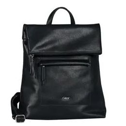 Rucksack Gabor "Mina", Damen, Gr. B/H/T: 29cm x 34cm x 13cm, schwarz, 100% Polyurethan, Rucks&auml;cke Rucksack, aus weichem leichten Lederimitat, l&auml;ssig im praktischen Format