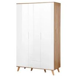 Kleiderschrank OTTO HOME "Lund Schlafzimmerschrankim skandinavischem Design", wei&szlig;, B:120cm H:203cm T:52cm, FSC-zertifizierter Holzwerkstoff, Schr&auml;nke, Kleiderschrank, Garderobenschrank mit Premium Innenausstattung, Breite 120cm