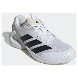 Tennisschuh Adidas PERFORMANCE "ADIZERO UBERSONIC 5", Herren, Gr. 46, schwarz-wei&szlig; (cloud wei&szlig;, core schwarz, silber metallic), Synthetik, Textil, Schuhe, f&uuml;r Hartpl&auml;tze
