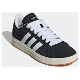 Sneaker Adidas SPORTSWEAR "GRAND COURT BASE 00S", Herren, Gr. 42, schwarz-wei&szlig; (core schwarz, cloud wei&szlig;, gum10), Leder, Synthetik, Schuhe Sneaker, Design auf den Spuren des Adidas Campus 00