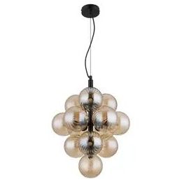 Globo LIGHTING Pendelleuchte "CONOR", gelb (amber), 13, &Oslash; 39,5cm, 1 Stk., Leuchten, H&auml;ngeleuchte, H&auml;ngelampe, Glas, Wohnzimmer, Essbereich, Pendelleuchte
