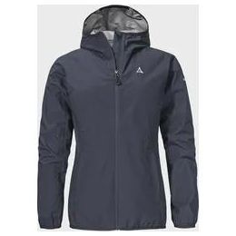 Sch&ouml;ffel Outdoorjacke SCH&Ouml;FFEL "Jacket Style Migandi WMS", Damen, Gr. 36, blau (8820, blau), Oberstoff: 100% Polyester; (Membran: Thermoplastisches Polyurethan), regular fit, hoch geschlossener Ausschnitt, Jacken Outdoorjacke