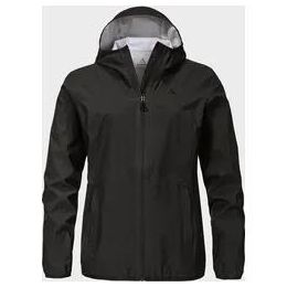 Sch&ouml;ffel Outdoorjacke SCH&Ouml;FFEL "Jacket Style Migandi WMS", Damen, Gr. 42, schwarz (9990, schwarz), Oberstoff: 100% Polyester; (Membran: Thermoplastisches Polyurethan), regular fit, hoch geschlossener Ausschnitt, Jacken Outdoorjacke