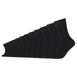 Socken s.Oliver "classic 12er Pack", Damen, Gr. 35-38, schwarz, 54% Baumwolle, 26% Polyester, 17% Polyamid, 3% Elasthan, uni, Socken Socken