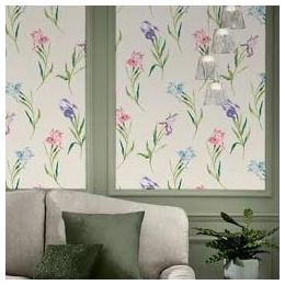 Vliestapete Laura Ashley "Hawling Irises Soft Natural", beige (naturel), B:0,52m H:10m L:10m, Vlies, Tapeten, 10mx52cm (ca. 5m2)