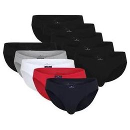 Slip Tom Tailor "Slip Mini Slip 10er Pack 10er Pack", Herren, Gr. M, bunt (blau, wei&szlig;, rot, schwarz), Obermaterial: 100% Baumwolle CO., Unterhosen Slip