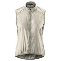 Funktionsweste Gonso "Road Vest Wind W", Damen, Gr. 44, grau (hellgrau), 100% Polyester, Westen Funktionsweste, Damen Weste, atmungsaktive Radweste, leichte Windweste, Tight Fit