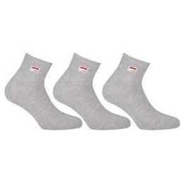 Sneakersocken Fila "Socken 3er Pack", Herren, Gr. 43-46, grau, Obermaterial: 75% Baumwolle CO. 23% Polyester PES. 2% Elasthan EL., Socken Sneakersocken