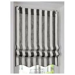 Raffrollo Heine HOME Gr. 1, schwarz-wei&szlig; (schwarz, wei&szlig;), B:45cm H:140cm, Raffrollos