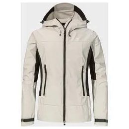 Sch&ouml;ffel Outdoorjacke SCH&Ouml;FFEL "Softshell Jk Style Blaueis WMS", Damen, Gr. 40, beige (9040, natur), Oberstoff: Aussenseite: 100% Polyester, Innenseite: 100% Polyester; (Membran: Thermoplastisches Polyurethan); Oberstoff Einsatz: 88% Nylon, 12% Elasthan, regular fit, hoch geschlossener Ausschnitt, Jacken Outdoorjacke