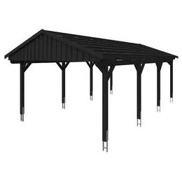 Skan Holz Einzelcarport SKANHOLZ "Fichtelberg", grau (anthrazit), B/H/T: 326cm x, Carports