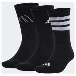 Funktionssocken Adidas PERFORMANCE "LOGO PACK 3PP", Herren, Gr. L (43/45), schwarz-wei&szlig; (schwarz, wei&szlig;), Obermaterial: 51% Baumwolle, 46% Polyester, 2% Elasthan, 1% sonstige Fasern, Socken, f&uuml;r Sport, mit Rippb&uuml;ndchen, aus weichem, stretchigem Baumwollmix