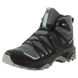 Wanderschuh Salomon "EXTEND MID GORE-TEX W", Damen, Gr. 38, turbulence, schwarz, tourmaline, Synthetik, Textil, Schuhe Wanderschuh, wasserdicht dank Gore-Tex Membrane
