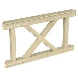 Skan Holz Br&uuml;stungsgel&auml;nder SKANHOLZ "Andreaskreuz", beige (natur), H:84cm L:150cm, Gel&auml;nder