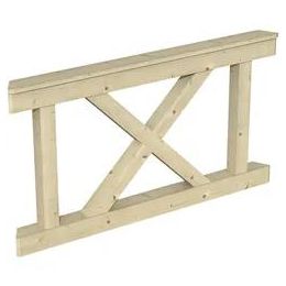 Skan Holz Br&uuml;stungsgel&auml;nder SKANHOLZ "Andreaskreuz", beige (natur), H:84cm L:150cm, Gel&auml;nder