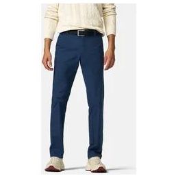 Chinos MEYER "Chino", Herren, Gr. 27, Normalgr&ouml;&szlig;en, blau, 62% Baumwolle, 33% Polyamid, 5% Elasthan, unifarben, regular fit kn&ouml;chellang, Hosen, ACTIVE Flex Bund