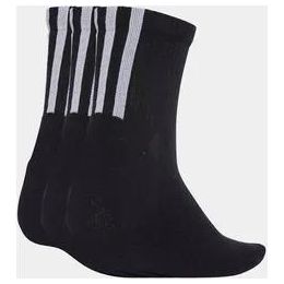 Sportsocken Adidas ORIGINALS "QUARTER 3 BACK STRIPES, 3 PAAR", Herren, Gr. M (40/42), schwarz (schwarz, schwarz, schwarz), Obermaterial: 60% Baumwolle, 37% Polyester, 2% Elasthan, 1% sonstige Fasern, Socken Sportsocken, f&uuml;r sportive Aktivit&auml;ten und Laufen, 3-Streifen auf der R&uuml;ckseite
