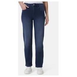 Weite Jeans STOOKER WOMEN "Mary Stretch Wide leg fit", Damen, Gr. 42, L&auml;nge 30, blau (dunkelblau), Jersey, 99% Baumwolle, 1% Elasthan, weit lang, Jeans, Wide Leg Fit Casual Clean Wash Jersey f&uuml;r Damen