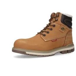 Winterboots Dockers BY GERLI, Herren, Gr. 42, gold (golden tan), Nubukleder, Schuhe Winterboots, Schn&uuml;rboots mit Warmfutter