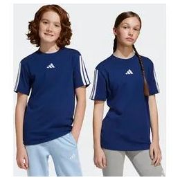 T-Shirt Adidas SPORTSWEAR "ESSENTIALS KIDS", Jungen, Gr. 164, blau (dunkelblau, wei&szlig;), Obermaterial: 100% Baumwolle, normal, Rundhals, Shirts T-Shirt, sportlicher Stil, Rundhalsausschnitt, ohne Verschluss, f&uuml;r Kinder