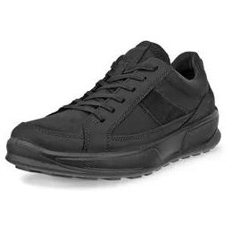 Sneaker Ecco "Byway", Herren, Gr. 42, schwarz, Leder, Textil, Schuhe Sneaker, Halbschuh, Freizeitschuh, Schn&uuml;rschuh mit softem Schaftrand