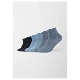 Kurzsocken s.Oliver "originals", Herren, Gr. 39-42, blau (smoked blau), Baumwollmischung, normal, Socken, mit weichem Bund