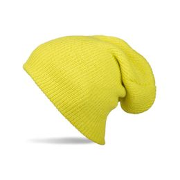 styleBREAKER Feinstrick Beanie M&uuml;tze in Gelb | Gr.: onesize