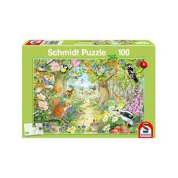 Schmidt Spiele Tiere im Wald. Puzzle 100 Teile | Kinderpuzzle Standard | Gr.: onesize