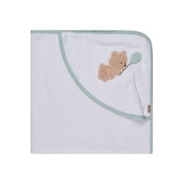 Sterntaler Kapuzenbadetuch 80x80 cm B&Auml;R Bo in wei&szlig; | Gr.: onesize