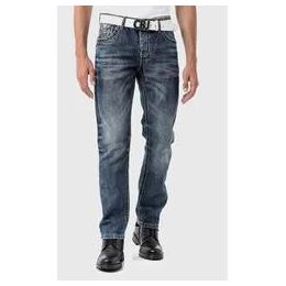 Cipo & Baxx 5-Pocket-Jeans CIPO & BAXX "Hose", Herren, Gr. 32, L&auml;nge 34, blau, 100% Baumwolle, unifarben, slim fit lang, Jeans 5-Pocket-Jeans, im modernen Schnitt