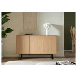 Sideboard Home Affaire "Lund, moderner Schrank, Kommode mit Kufengestell", beige (stone oak), B:150cm H:90cm T:40cm, FSC-zertifizierter Holzwerkstoff, Sideboards, Sideboard, ausreichend Stauraum, vielseitig einsetzbar, 150 cm breit