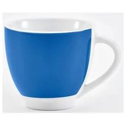 Tasse Van Well "Vario", blau (blau, wei&szlig;), B:24,5cm H:9,5cm, Porzellan, Trinkgef&auml;&szlig;e, Tasse, sp&uuml;lmaschinen- und mikrowellengeeignet, 6-teilig