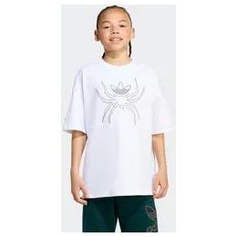 T-Shirt Adidas ORIGINALS "F&Uuml;R KINDER", Jungen, Gr. 152, wei&szlig;, Obermaterial: 100% Baumwolle, Rundhals, Shirts T-Shirt, sportlicher Stil, kurze &Auml;rmel, mit Rundhalsausschnitt, f&uuml;r Kinder