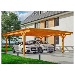 Skan Holz Doppelcarport SKANHOLZ "Odenwald", braun (hellbraun), B/H/T: 220cm x, Carports